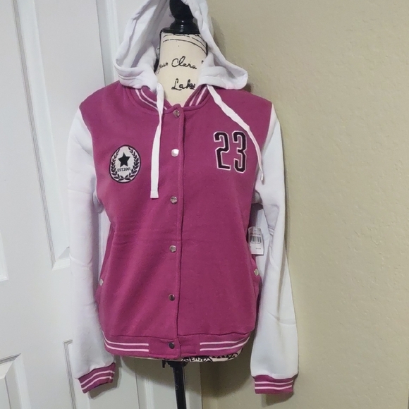 New Look | Jackets & Coats | New Look Junior Size L Pink And White ...